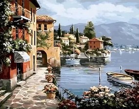 NORIMPEX Malování podle čísel Port Coast / 40x50 cm