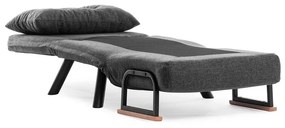 Designové rozkládací křeslo Hilarius tmavě šedé