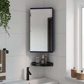 vidaXL Rohová koupelnová zrcadlová skříňka šedá 30 x 24 x 60 cm
