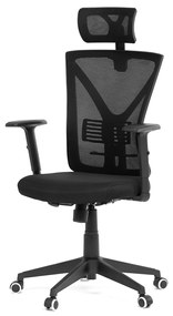Autronic Židle kancelářská, černá mesh, plastový kříž