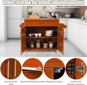 Costway Kuchyňský vozík s držákem na ručníky a věšákem na koření