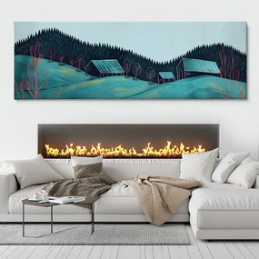 Obraz na plátně - Statek u starýho Zelenky FeelHappy.cz Velikost obrazu: 240 x 80 cm