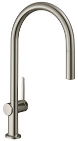 Hansgrohe Talis M54 - Páková kuchyňská baterie 210, vytahovatelný výtok, 1jet, vzhled nerezu 72802800