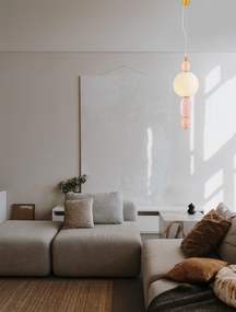 LED zlato-oranžovo-růžové designové svítidlo Obří