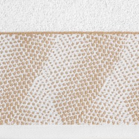 Ručník 70x140 Blanca 12 bílé zlato geometrie 500g/2 froté Limitovaná kolekce Eurofirany
