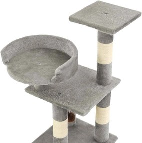 Škrabadlo pro kočky se sisalovými sloupky 65 cm šedé 170607