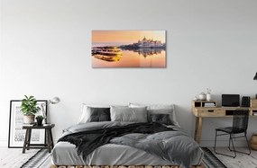 Obraz na skle West mořská loď 125x50 cm