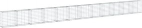 Gabionový koš s víkem 1 200 x 50 x 100 cm pozinkované železo 3295153