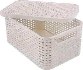 Curver Style Úložný košík s víkem 6 l béžová / 29 x 20 x 14 cm