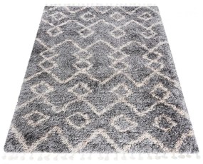 Kusový koberec shaggy Tizoc šedý 120x170cm