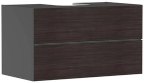 Hansgrohe Xevolos E - Umyvadlová skříňka 98x56x55 cm, 2 zásuvky, matná šedá/tmavý dub 54192730