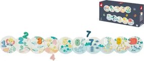 JANOD Vkládací puzzle Moje první čísla / 2v1 / 10+10 dílků / od 2 let