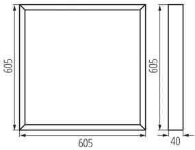 Kanlux 37275 - LED Přisazený panel BLINGO LED/34W/230V 60x60 cm