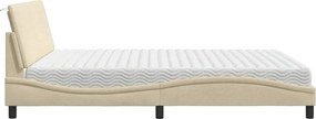 Postel s matrací Hanko krémová 180 x 200 cm textil 3310550
