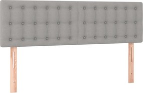 Box spring postel s matrací světle šedá 140 x 200 cm textil 3140377