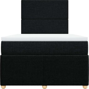 Box spring postel s matrací černá 120x190 cm textil 3294290