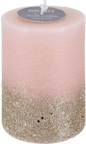 Vánoční svíčka Rustic – světle růžová 9 cm