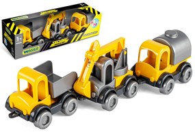 Auto stavební Kid Cars 3ks plast 10cm v krabičce 30x8x10cm 12m+ Wader