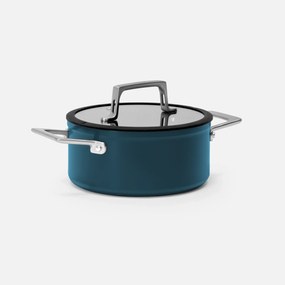 Fabini Hrnec Meda 4.0, ø 20 cm (2,4 l) - Nepřilnavý hrnec s keramickým povrchem s poklicí, modrý / 2. jakost