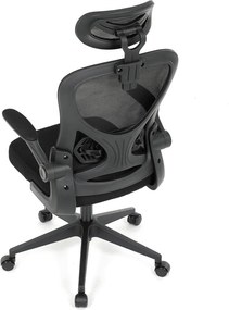 Ergonomická kancelářská židle ALEXANDRE - černá síťovina