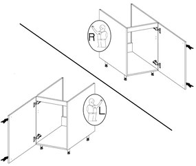AVARANT sa | dolní skříňka 50ZL 1F BB | 50 cm | 3D povrch | šedá/artisan