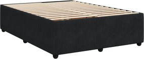 Box spring postel s matrací černá 140x200 cm samet 3287766