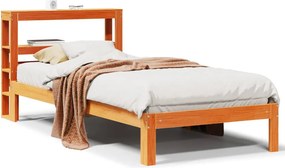 Postel bez matrace voskově hnědá 75 x 190 cm masivní borovice 3306057
