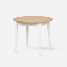Stima Stůl LUCKY s černou/bílou podnoží Průměr 90 + 35 cm dub wotan černá