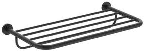 Ideal Standard IOM - Polička s držákem ručníků, délka 57 cm, hedvábná černá A9106XG