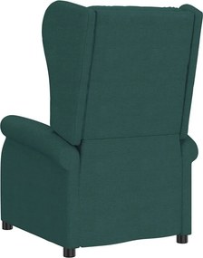 Elektrické polohovací křeslo ušák tmavě zelené textil 3098325