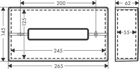 Hansgrohe AddStoris - Zásobník na kosmetické kapesníky, černá matná 41774670