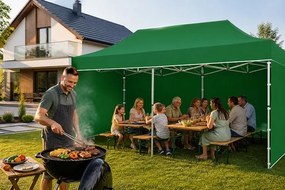 TRENDIE Hliníkový nůžkový stan 3x6m zelený