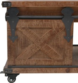 Konferenční stolek z masivní jedle 91 x 51 x 38 cm hnědý 246119