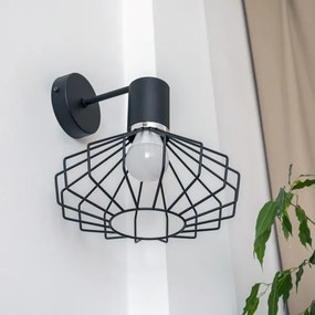 Nástěnná lampa SOLANO 1xE27/15W/230V černá/lesklý chrom