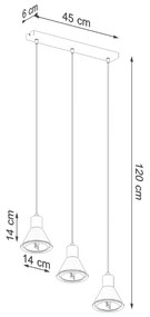 TALEJA 3 Závěsné světlo (ES111), bílá SL.0988 - Sollux