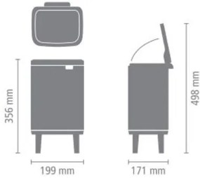 Brabantia BO HI odpadkový koš 4L bílá