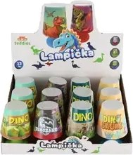TEDDIES Mini lampička dinosaurus / Lampička / 8x11 cm / Na baterie 3x