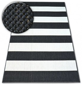 Kusový koberec Pruhy černý 160x230cm