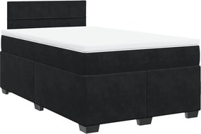 Box spring postel s matrací černá 120 x 190 cm samet 3288560