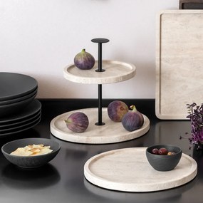 Villeroy&Boch Villeroy & Boch Manufacture Travertine dvoupatrový servírovací stojan