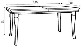 KORA a | jídelní stůl rozkládací ST | 160-203 cm | andersen