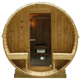 RAKOUSKÝ produkt - Venkovní sudová sauna BERGEN pro 4-6 osob 194,8x220x191,5 cm (F70220)