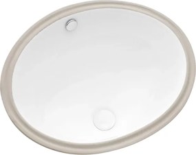 UPTrend Oválné keramické umyvadlo pod pracovní desku COMA TR4008, bílá lesk