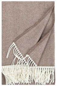 Merino deka Elli 130x180, bílo-hnědá