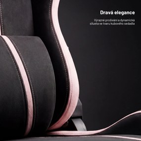 Látková herní židle černo-růžová Diablo X-One 2.0 Akira Pink Small