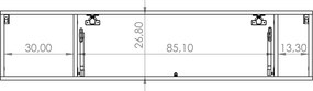 GAB Závěsná skříň QUER, Dub Hikora 135 cm