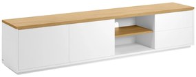 OnaDnes -20% Bílý lakovaný TV stolek Kave Home Abilen 200 x 36 cm