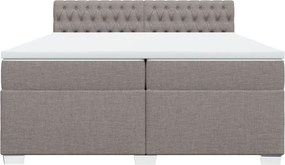 Box spring postel s matrací taupe 200x200 cm textil 3288306