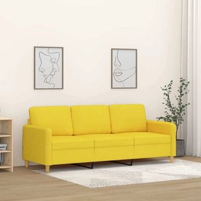 vidaXL 3místná pohovka 180 cm textil [359490] Barva: Světle žlutá