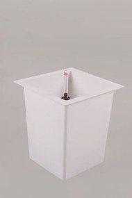 3-set hranatých plastových vložek se samozavlažovacím setem, 32*29*29 cm, bílý